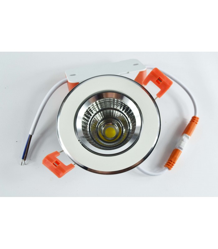DOWNLIGHT LED EMPOTRABLE BLANCO Y ACERO 7W | ANUNCIA-TE.ES